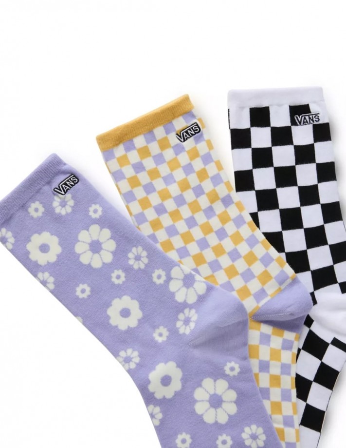 VANS Threefer 3-Pack - Negro/Blanco/Clay - Calcetines para niños